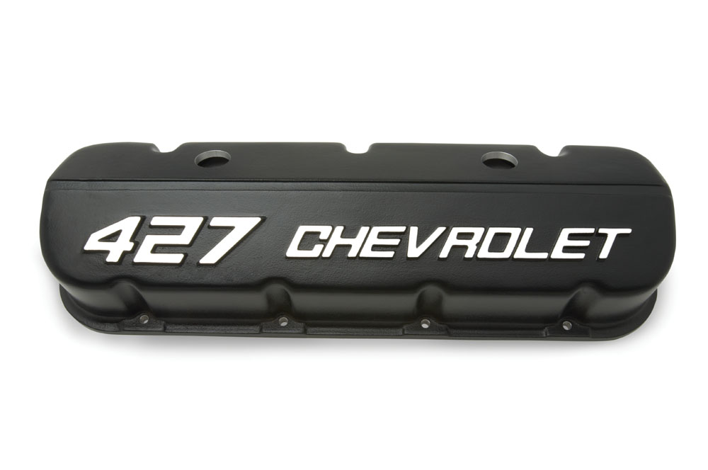 Chevy Big Block Valve Covers, "427 Chevrolet", Black Powder Coat: GM ...