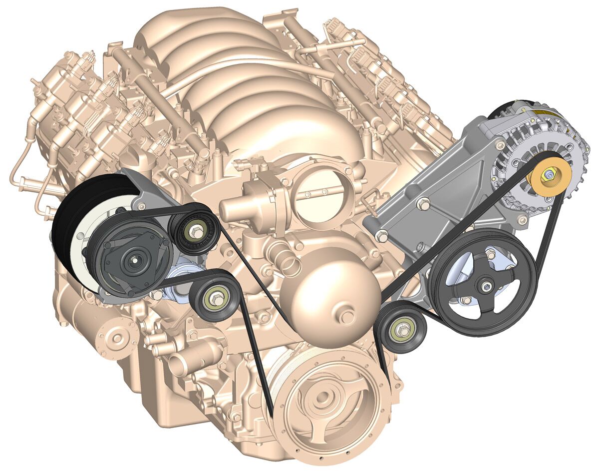 Holley Complete Accessory Drive W/ R4 A/C Compressor: GM Performance Motor