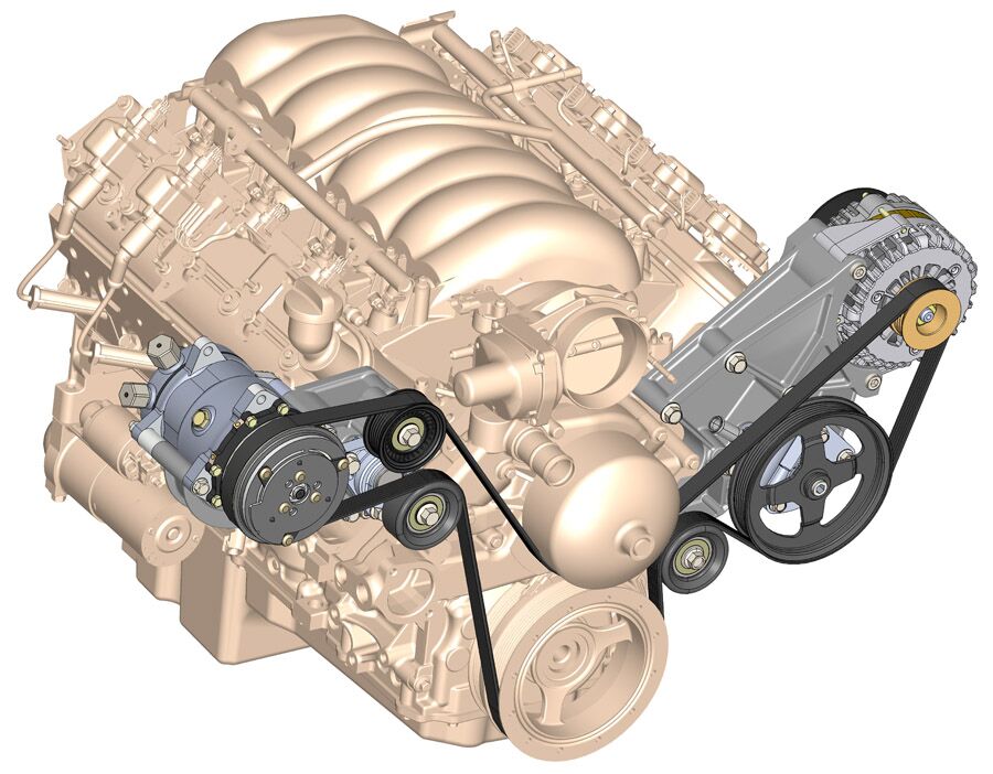Holley Complete Accessory Drive W/ SD508 A/C Compressor: GM Performance ...