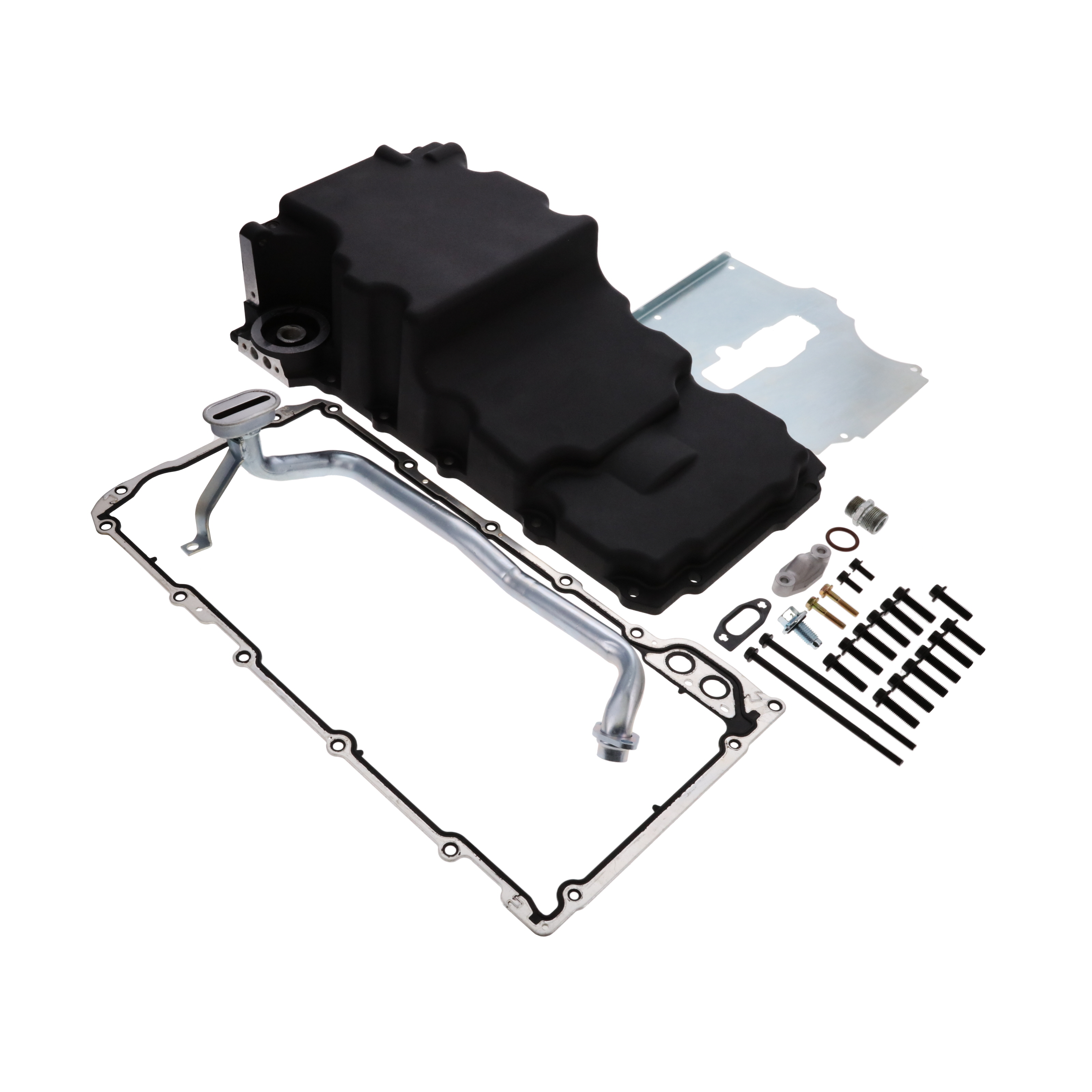 LS Aluminum Rear Sump Low-Profile Retro-Fit Oil Pan - Black: GM ...