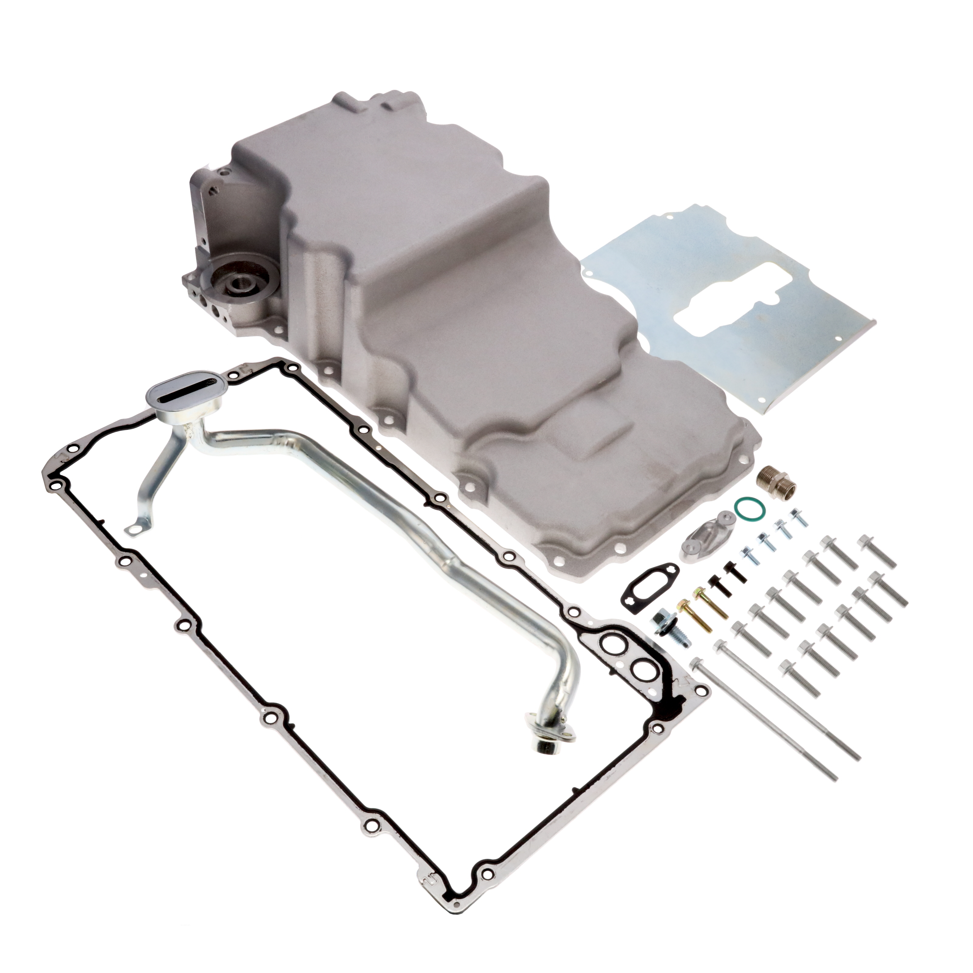 LS Aluminum Rear Sump Low-Profile Retro-Fit Oil Pan - Satin: GM Performance Motor